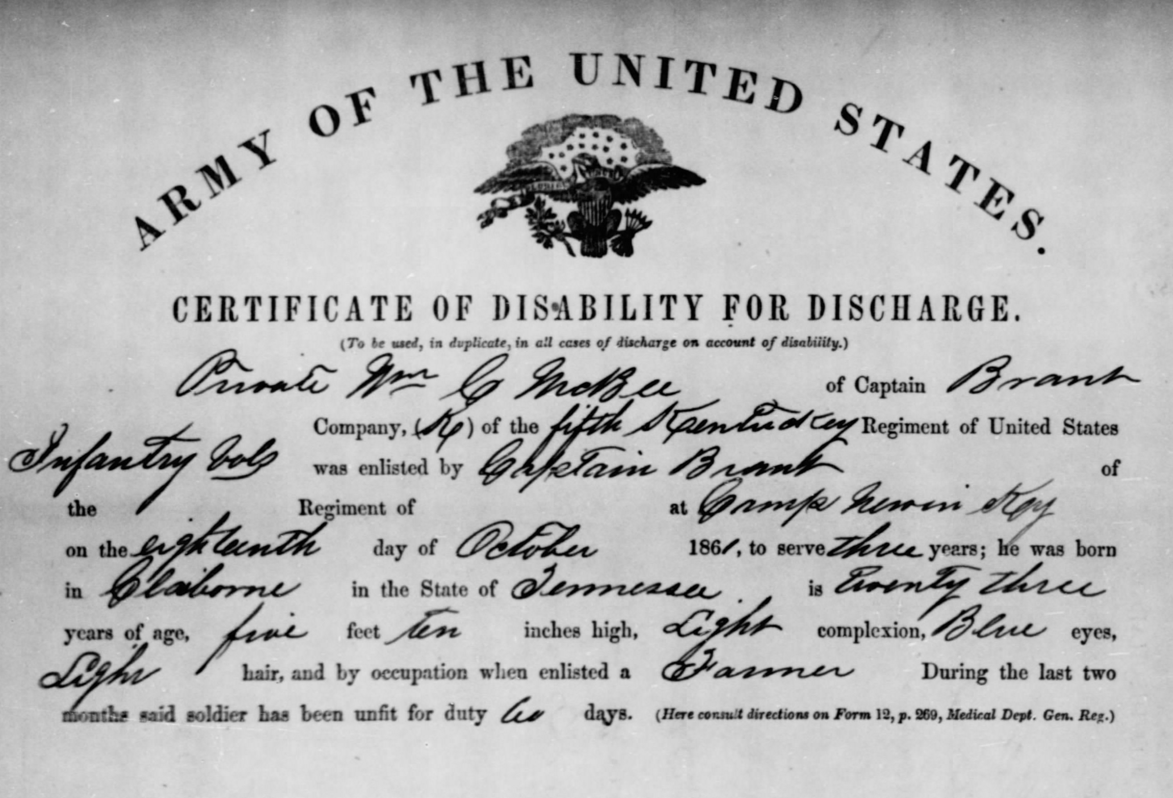 Deep Roots: William C. McBee: Union Soldier or Confederate Soldier?