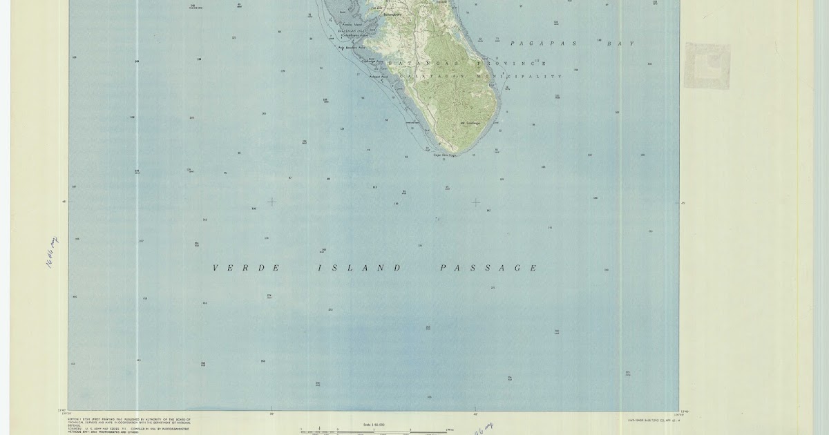 Map of Calatagan, Batangas and the Verde Island Passage, 1961 ...