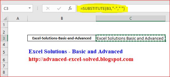 SUBSTITUTE | Excel Solutions - Basic and Advanced