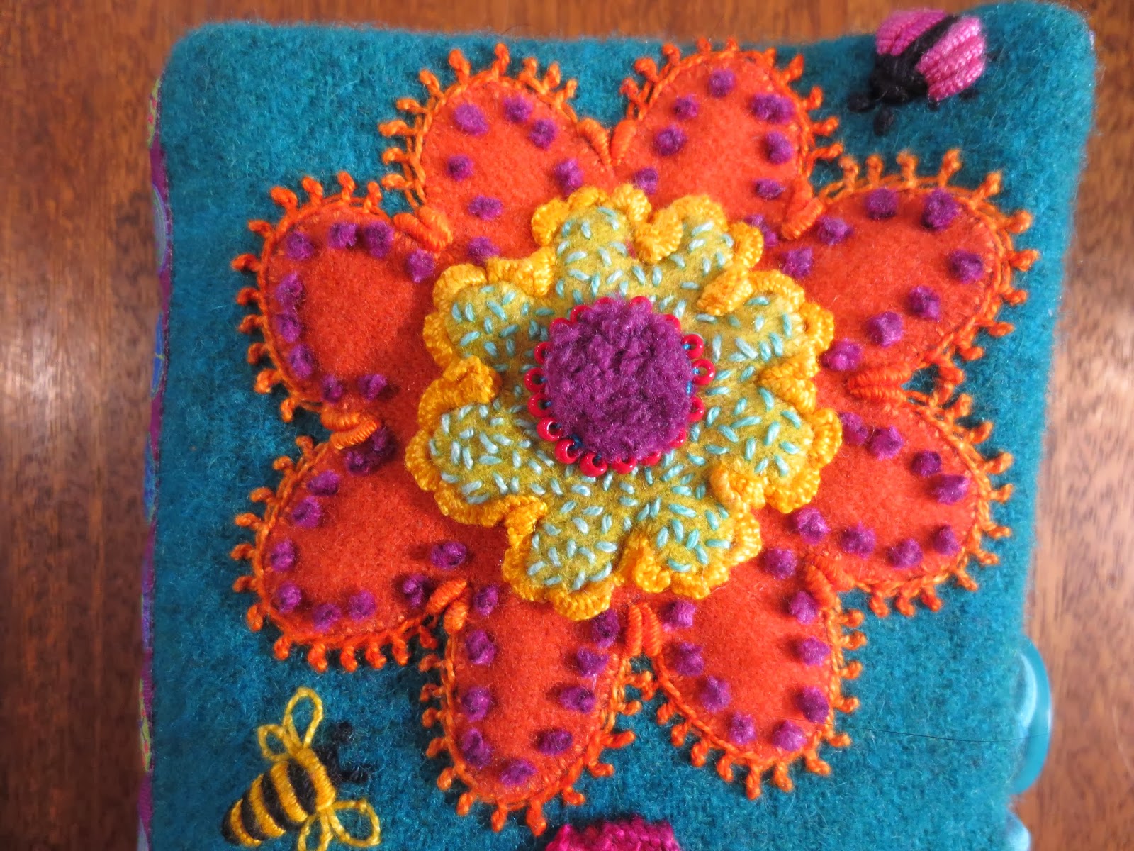 Art Journey: Wool Embroidery on a Sewing Kit