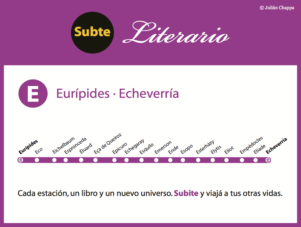 Subte Literario: Subte Literario · Línea E