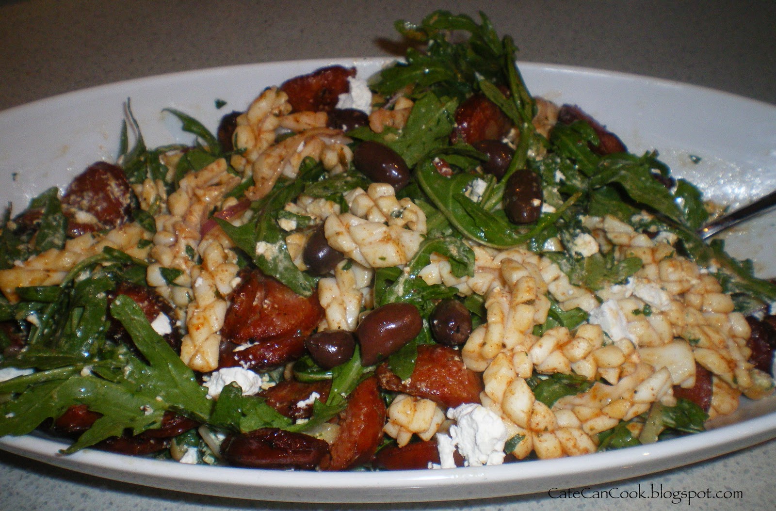 Cate Can Cook, So Can You!!: Fried Squid with Chorizo, Feta and ...