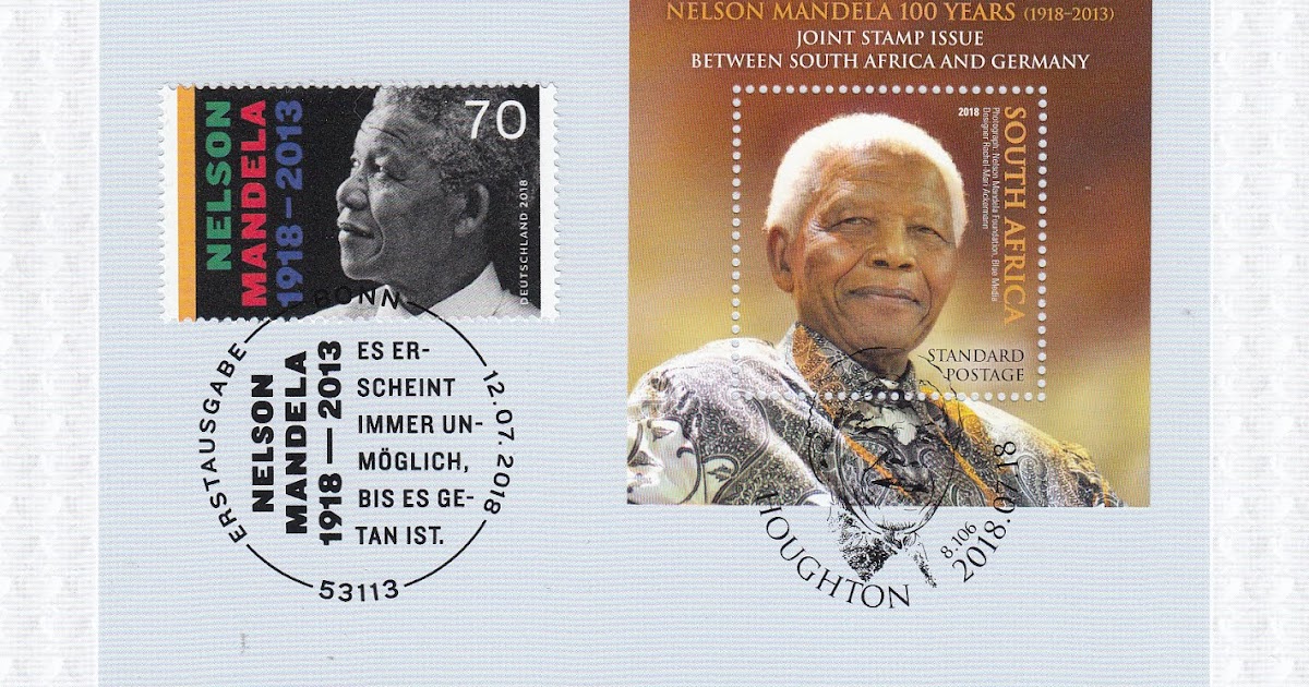 My stamp collection: Nelson Mandela Stamps from Germany and South Africa