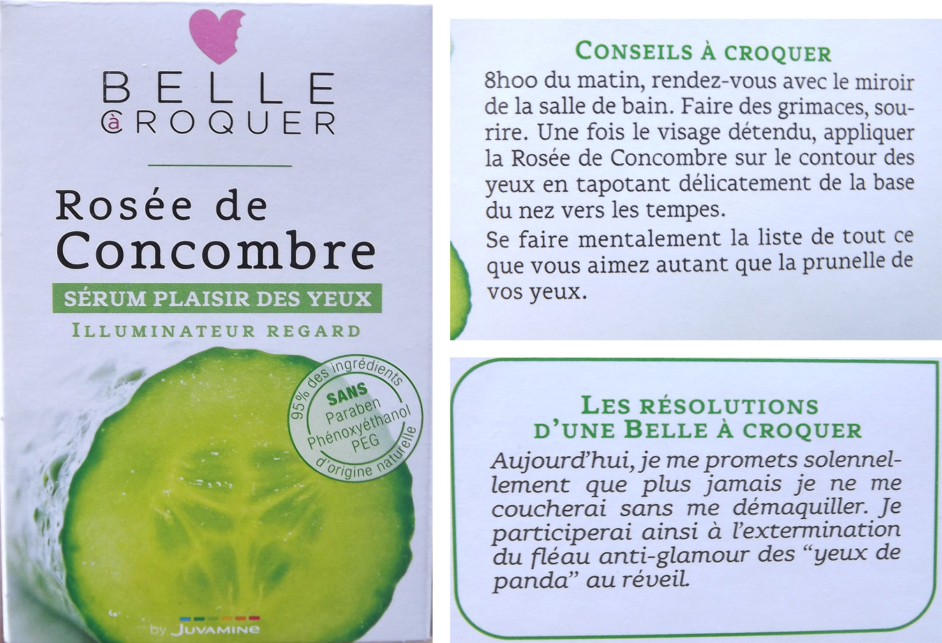 Arlette's Diary: Rosée de Concombre de Belle à Croquer ... Mouais