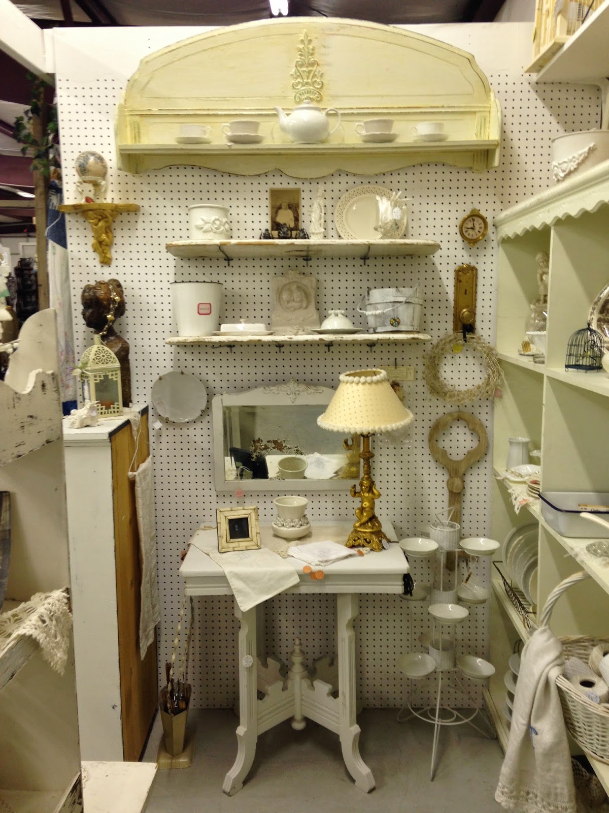 Pollyanna Reinvents: White on White Antique Booth Display