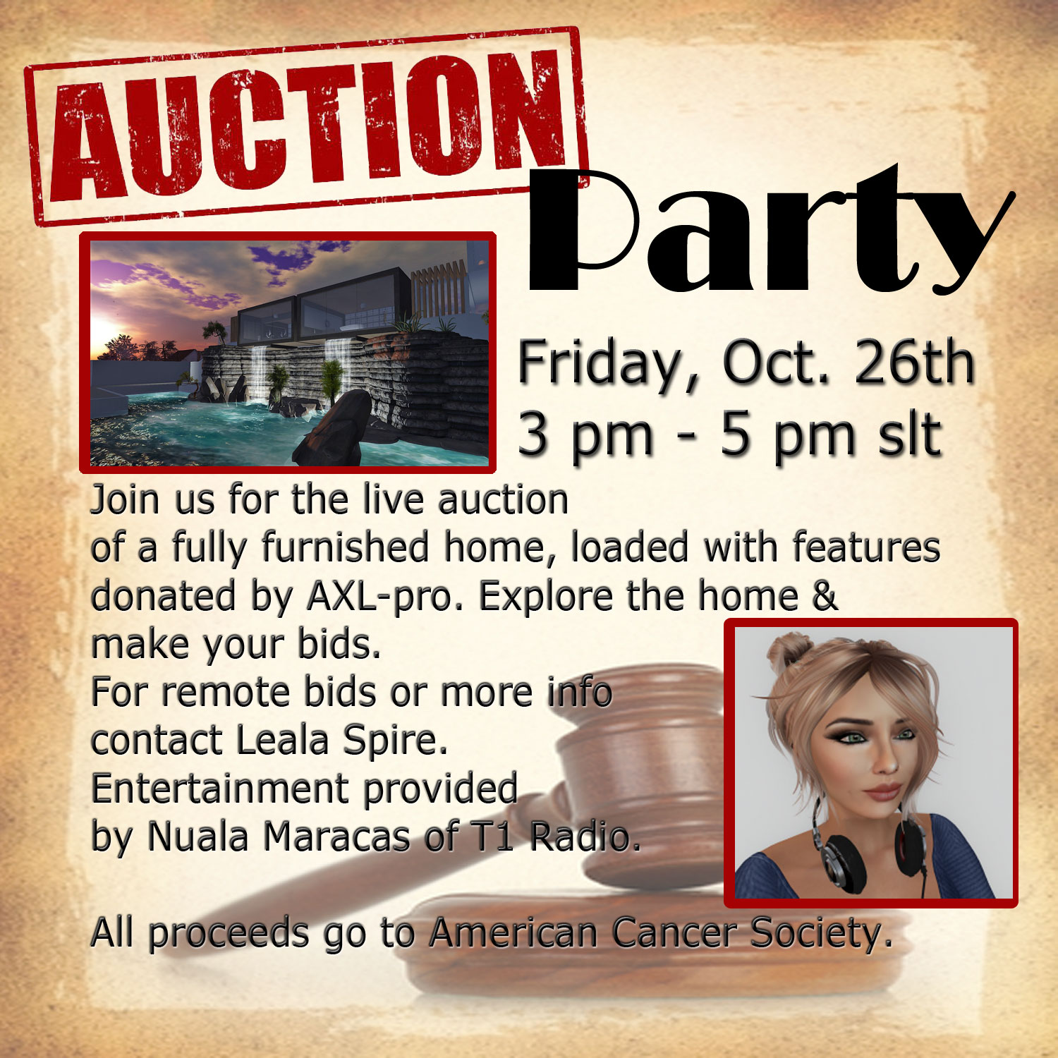 Auction House Party on Oct. 26 for MSABC ~ The SL Enquirer