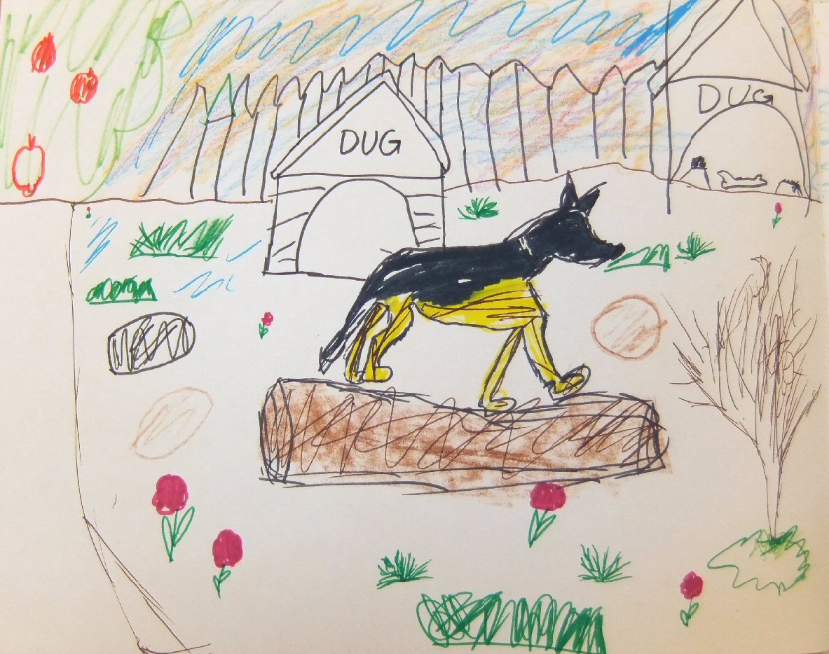 Pauline Persing Art, Writing,& Natural History: Children's Drawing...Dogs