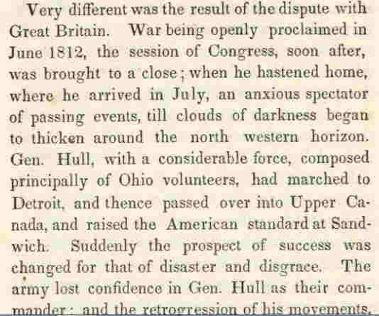 War Of 1812 Chronicles: Biography Of Col. Richard M Johnson