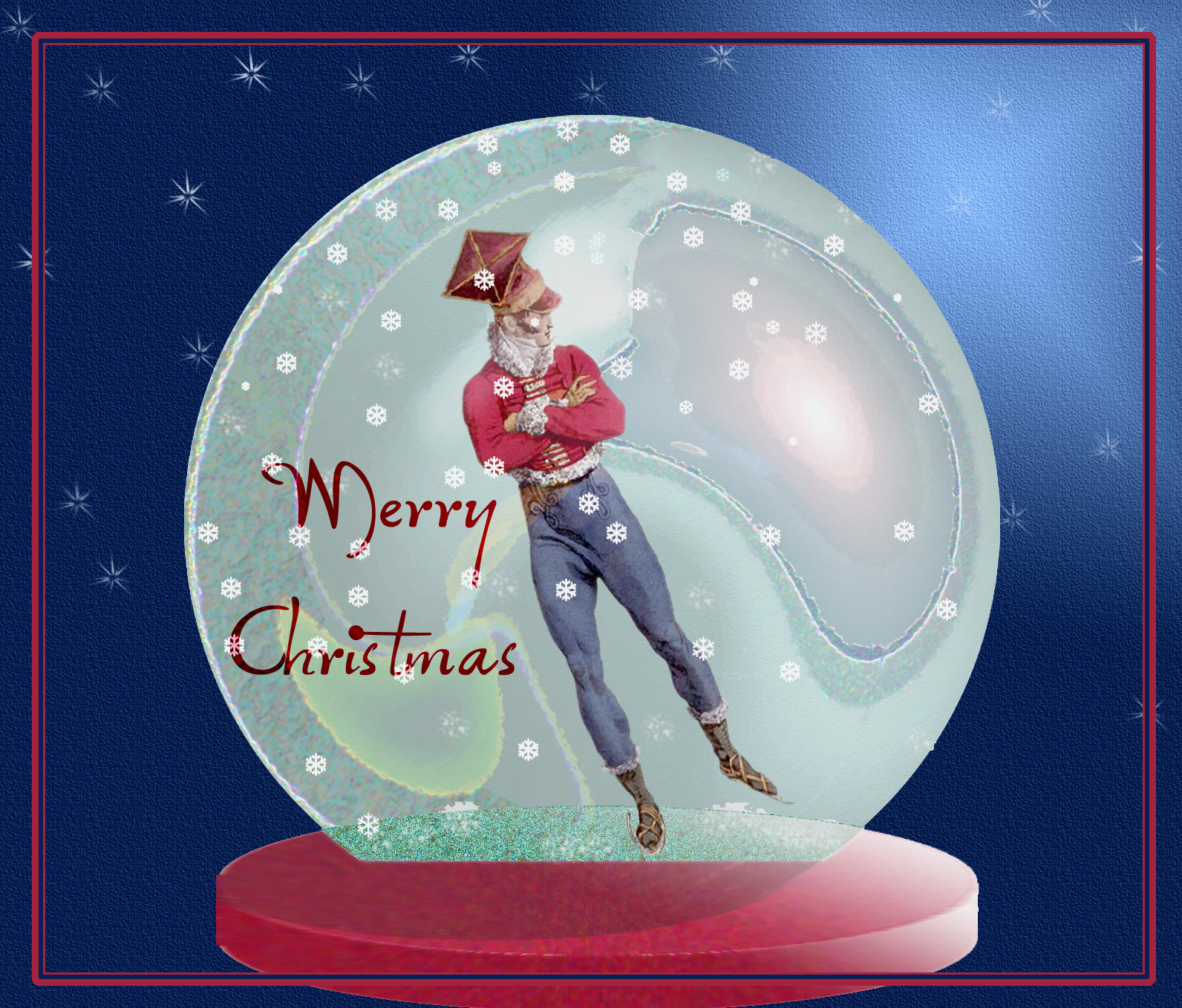 A Thousand Pixels: Regency Christmas- Snow Globe with Man
