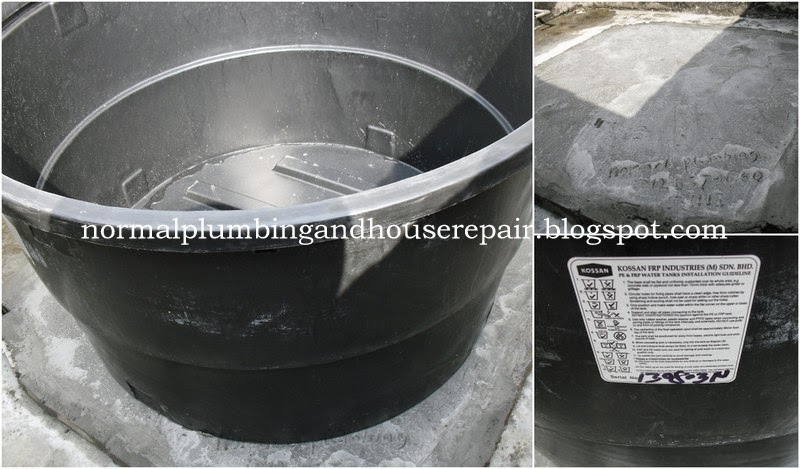NORMAL PLUMBING: MEMBAIKI LANTAI TANGKI AIR DAN MEMASANG TANGKI AIR ...