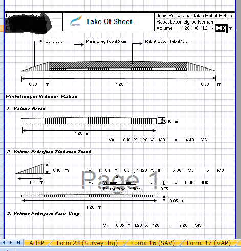 Catatan Yudi: Cara Membuat RAB Dengan Take Of Sheet Modif simple