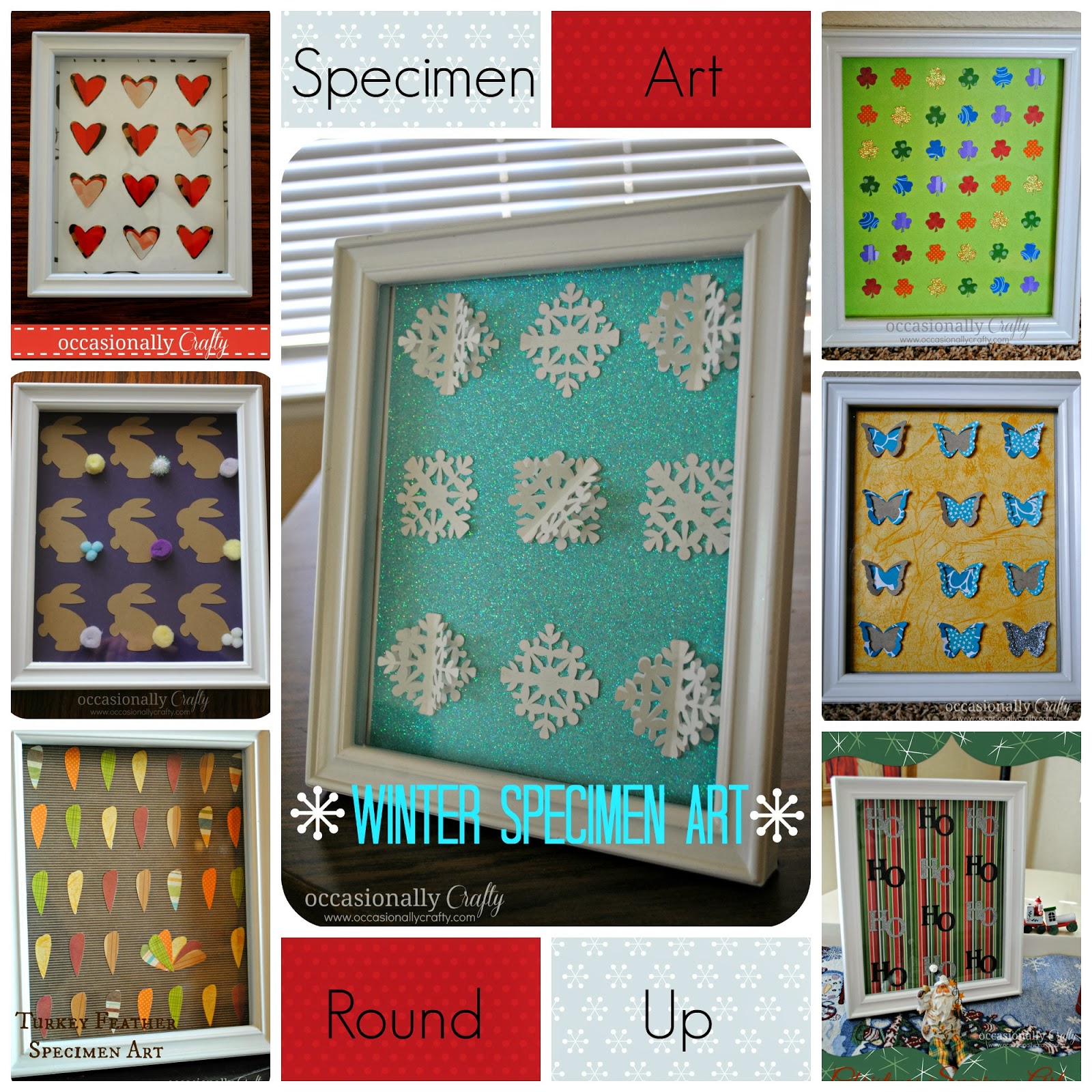 Winter Specimen Art | Occasionally Crafty: Winter Specimen Art