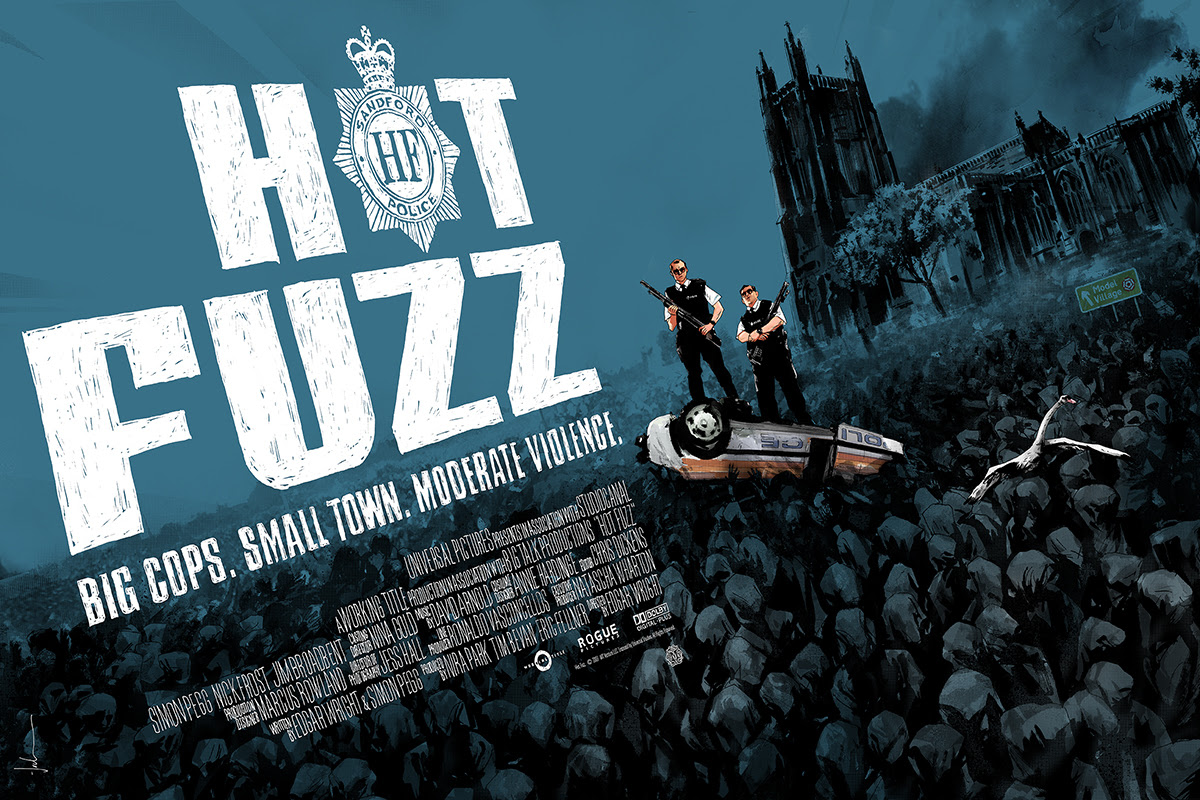 INSIDE THE ROCK POSTER FRAME BLOG: Hot Fuzz Poster by Jock Release From ...