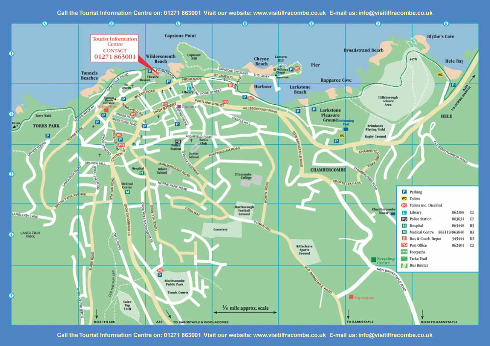 Ilfracomb: Ilfracombe Town Map
