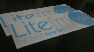 Radio Branding Materials: Sticker | 105.8 Lite FM Jakarta (2010)