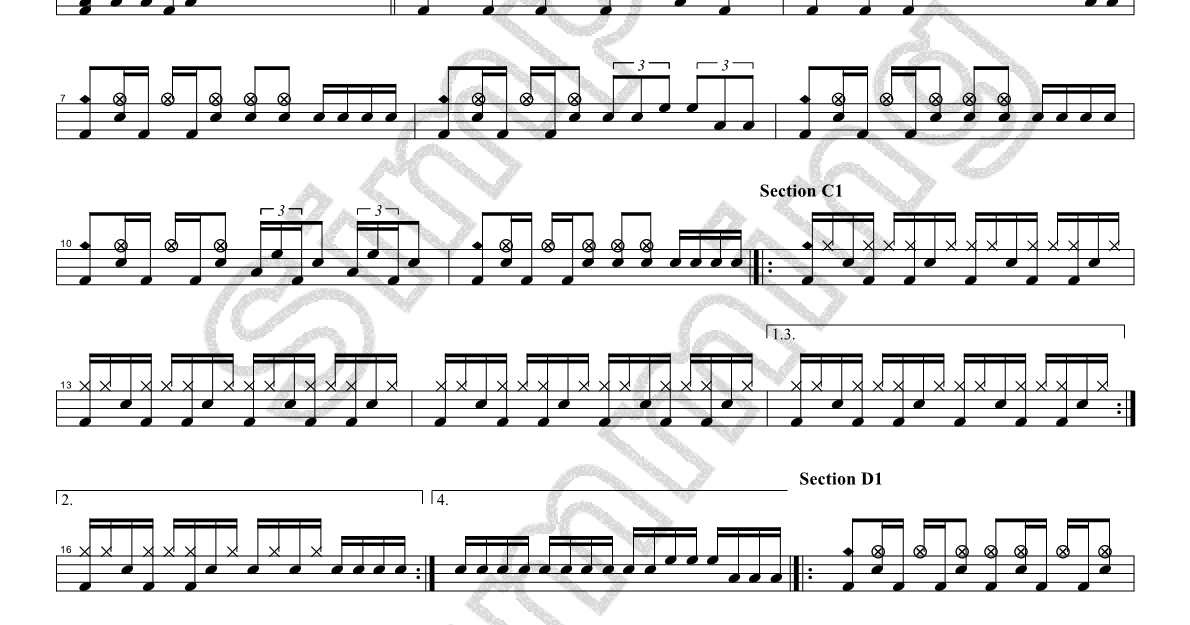鼓手森 - Simply Drumming: Blink 182 - Heart's All Gone drum tab