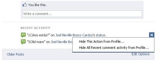 how to do it on internet: How to enable/disable recent activity on facebook