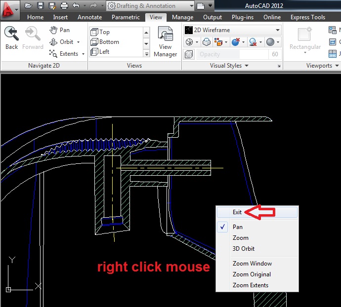 PAN Moves the drawing display - AUTOCAD DESIGN SIMPLE TUTORIAL
