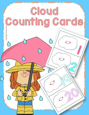 TeacherMomPlus3: Cloud Counting Cards (FREEBIE)