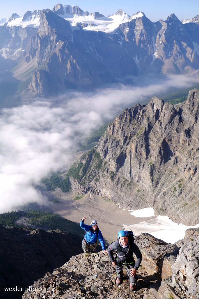 Climbing the East Ridge of Mt. Temple and Grassi Ridge on Wiwaxy ...