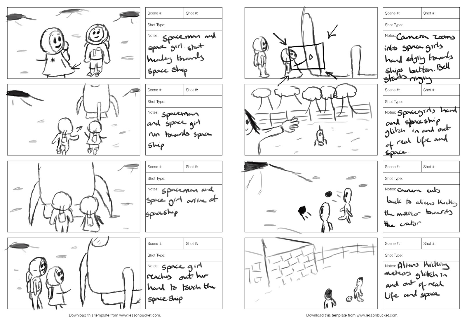 Ian Garling Animation: Narrative - Rough Story board