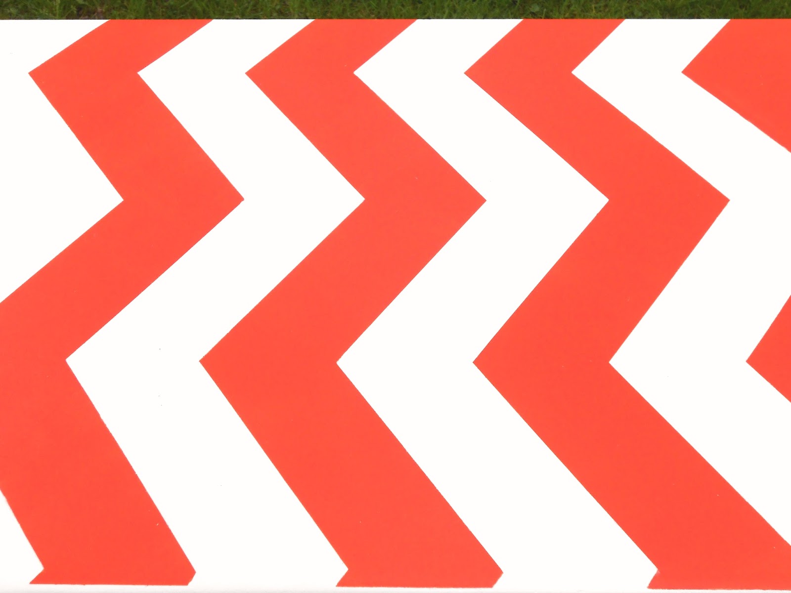 Sow's Ear: Gray and Coral Chevron Desk