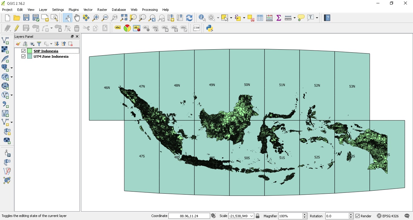 Utm Zone Indonesia Sistem Koordinat Universal Transerve Mercator (UTM ...