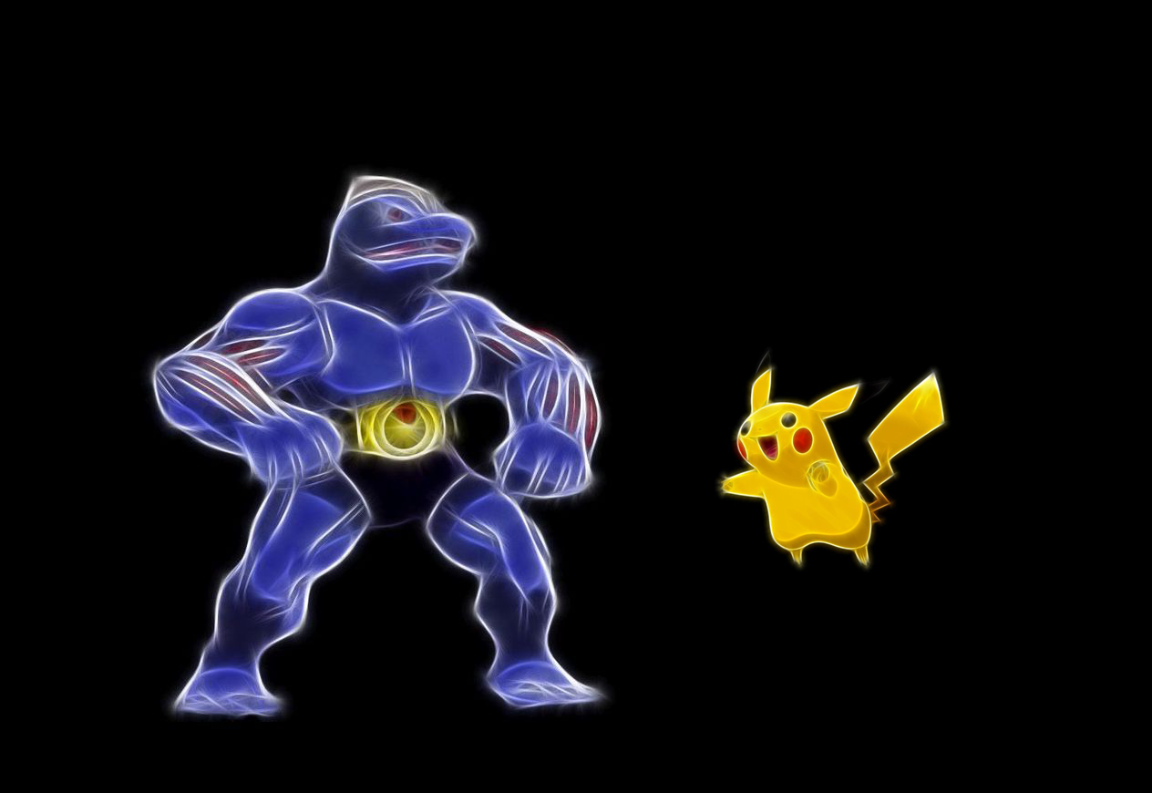 Pokemon Fusion Generator: Machoke and Pikachu Fusion