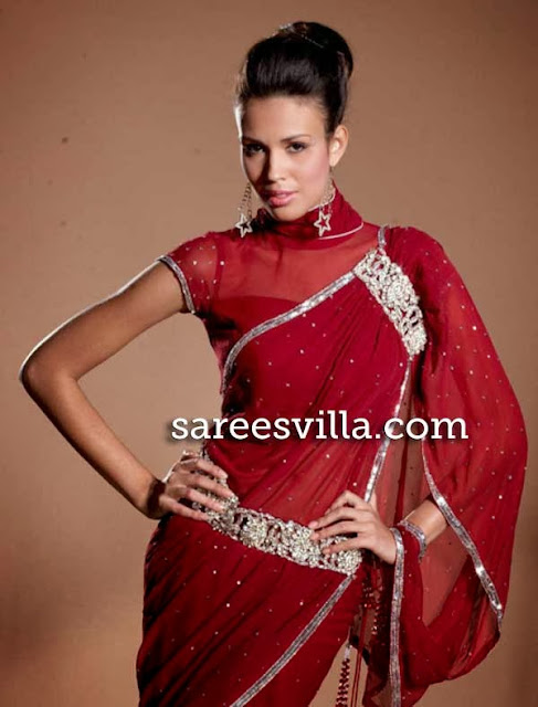 High Neck Saree Blouse Designs | Sarees Villa