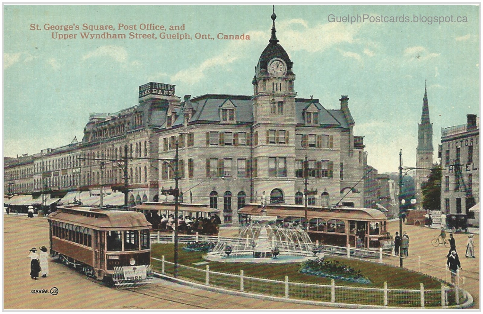 Guelph in postcards: St. George's Square centre gets split in half