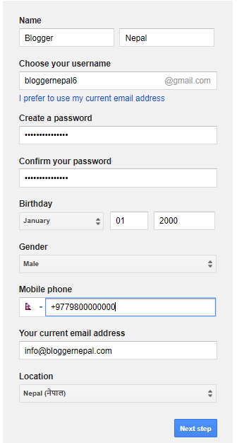 Create your Gmail Account - Blogger Nepal