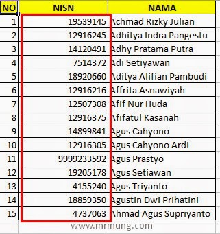 Menambah beberapa digit angka NOL didepan NISN Otomatis | Wadah Belajar