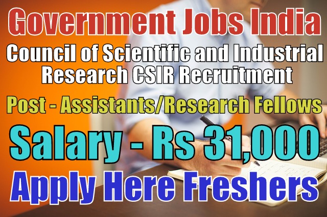 CSIR Recruitment 2019 for Junior Research Fellow Posts Apply Here ...