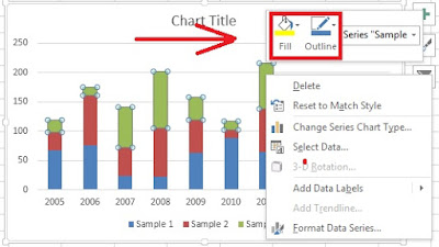 Cara membuat diagram batang bertingkat di Microsoft Excel 2013
