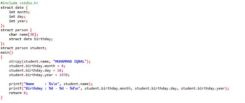 Struct dalam Bahasa C - Informatics Knowledge