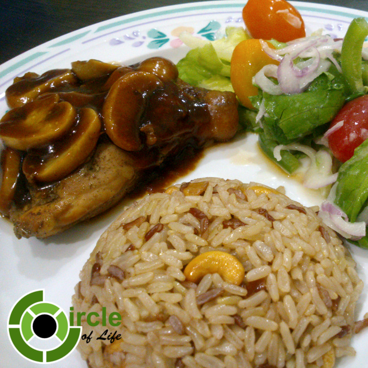 Circle of Life: Chicken Chop with Cashew Rice