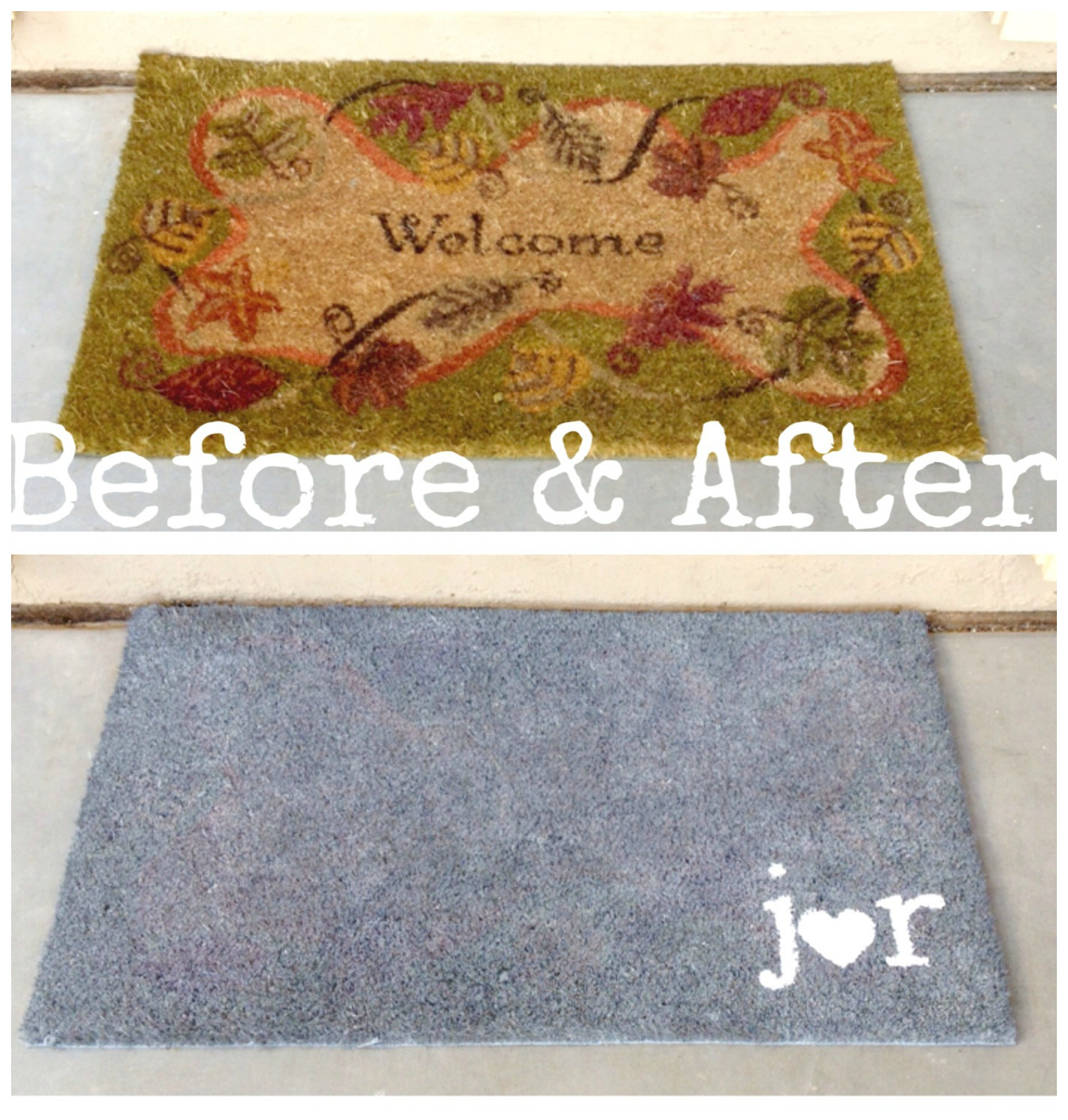 Popular with the Poplins: Doormat Do-over DIY