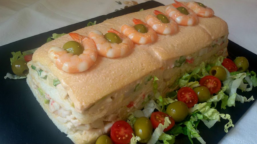 Pastel de marisco con pan de molde | Cocina