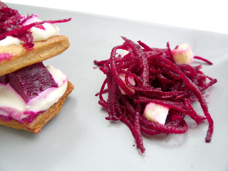 Gourmande ou passionnée...: Mille-feuille betterave et fromage de ...