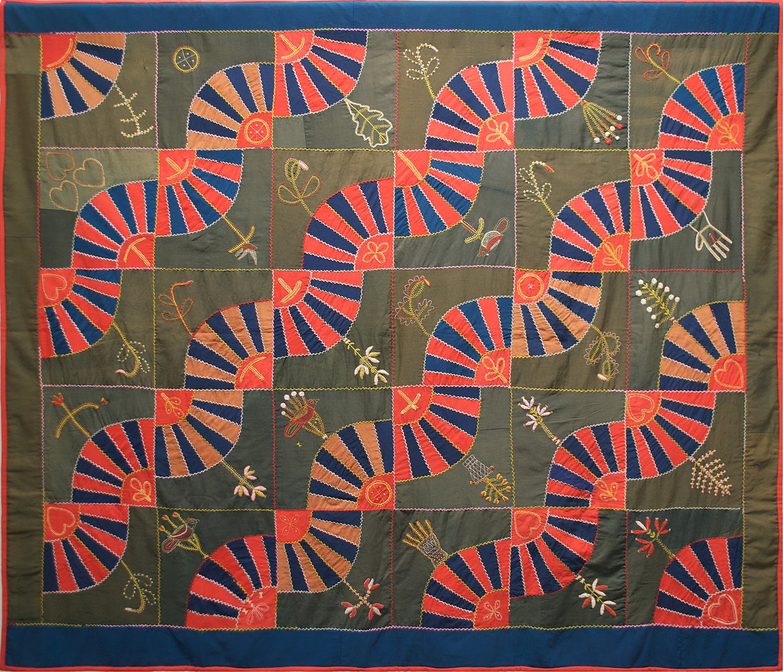 Wonkyworld: Two Snake Trail Fans Quilts