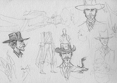 pretty good blog: Warm up Sketch : Cowboy Ike Sullivan