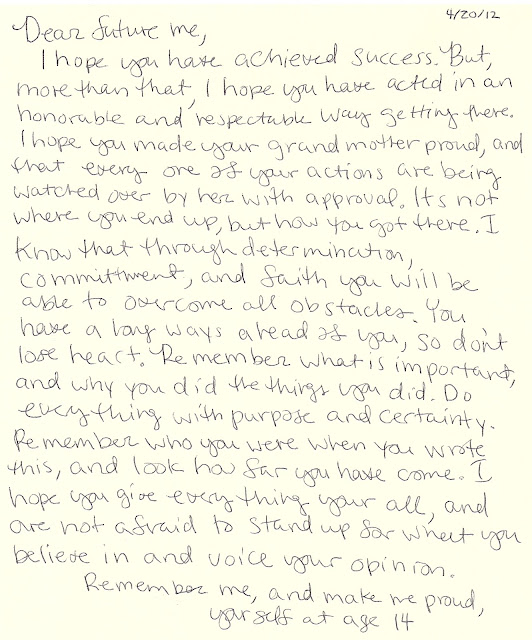 Dear Future Me Project