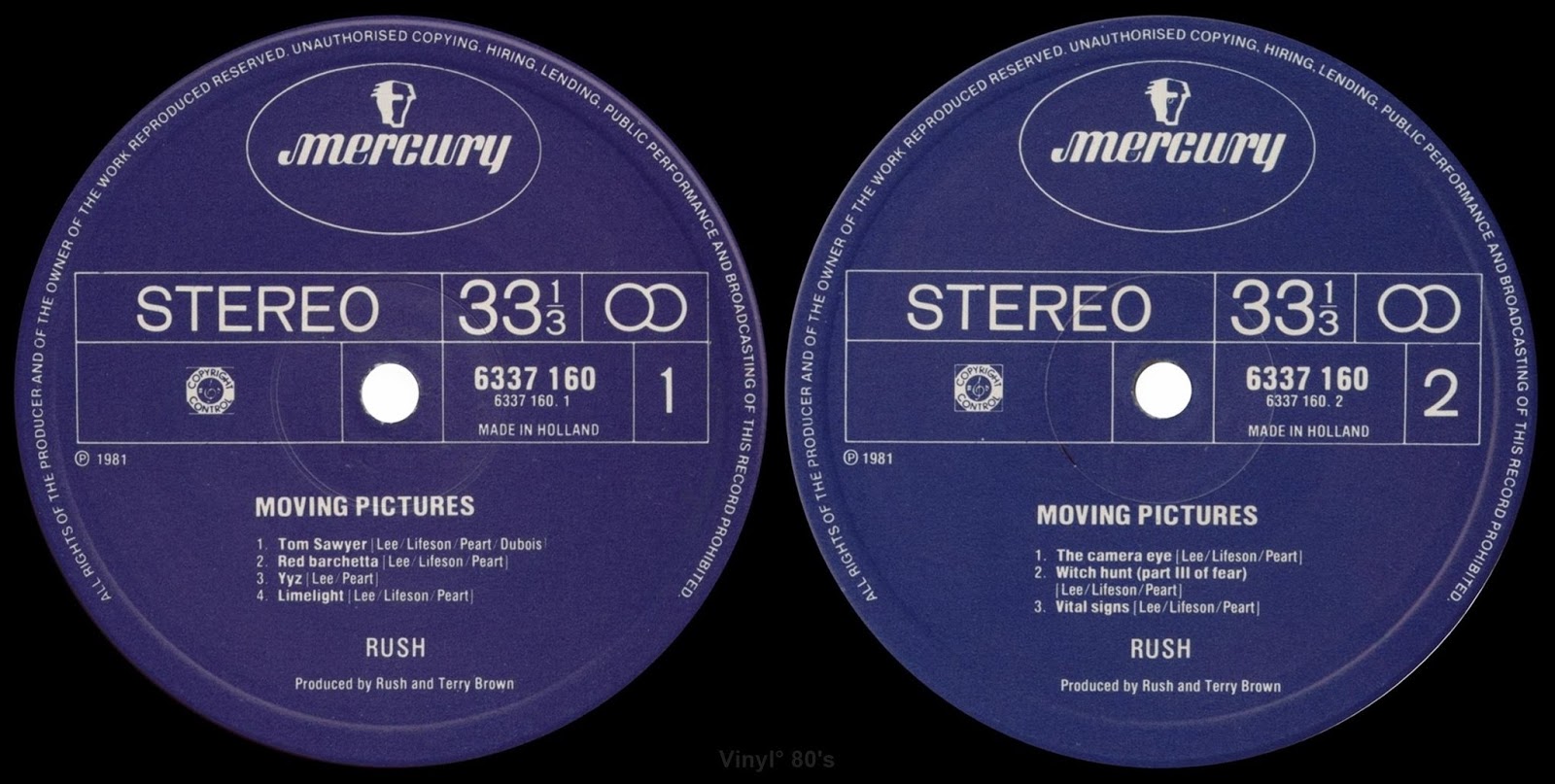 1981 Moving Pictures - Rush - Rockronología