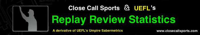 Introducing UEFL's Replay Review Statistics Page | Close Call Sports ...