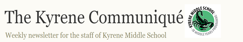 The Kyrene Communiqué: Scorpion Shout Outs