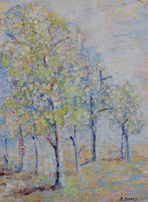 Clock Without Hands.: Landscape, Ethel Luella Curry. Canadian (1902 - 2000)