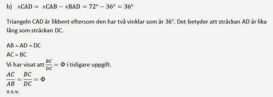 Gyllene Snittet: Matematiska exempel