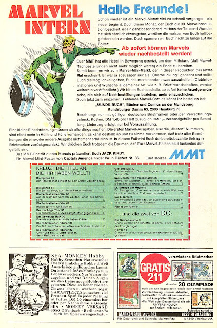 TALES FROM THE KRYPTONIAN: More of those old german Marvel comics