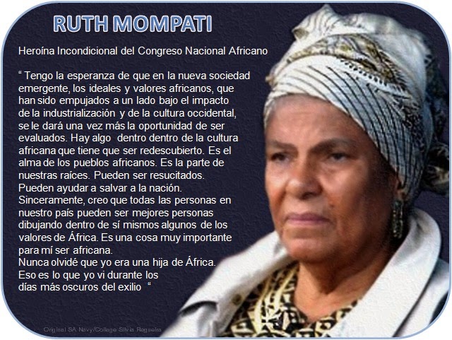 Mujeres Famosas: RUTH MOMPATI - SUDÁFRICA