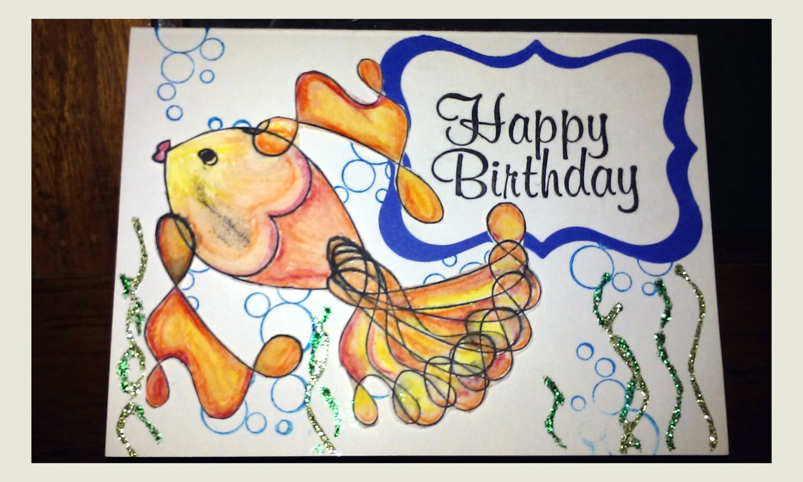 Pocket Change Charm: A Fishy Happy Birthday Card